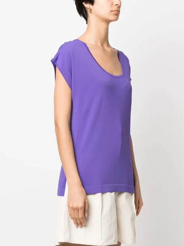 P.a.r.o.s.h Knitted Short-sleeve Top - Purple
