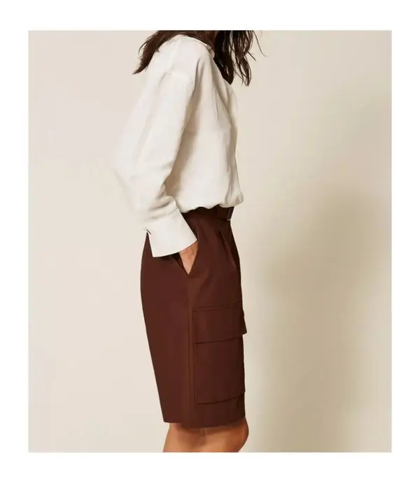 TWINSET Wrap-effect Silk-blend Shirt