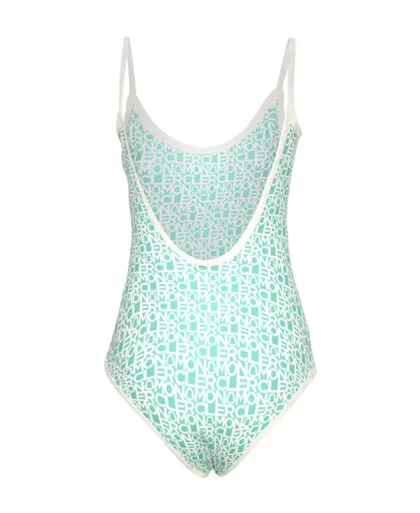 Moncler All-over Logo Printed Low Cut Swimsuit