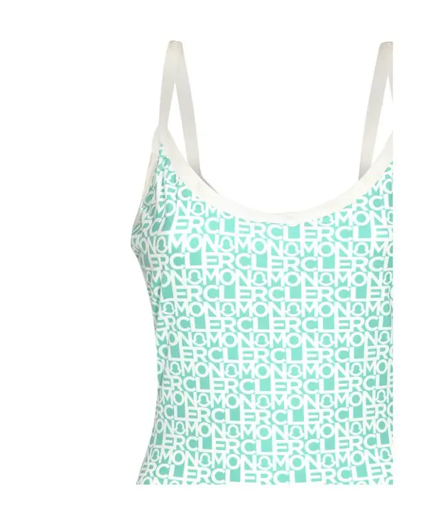 Moncler All-over Logo Printed Low Cut Swimsuit