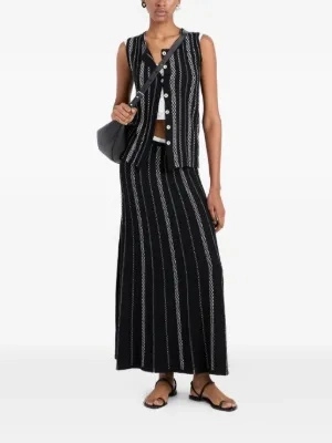Proenza Schouler Alyna Textured Knit Button Vest