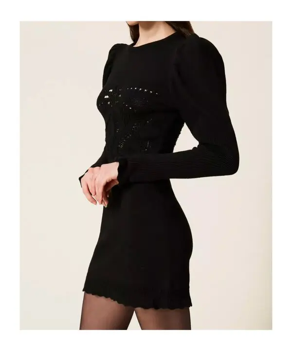 TWINSET Crochet-knit Mini Dress