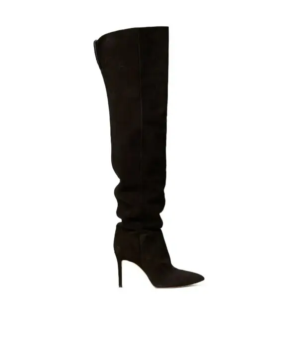 TWINSET 100mm Slouch High Boots - Black