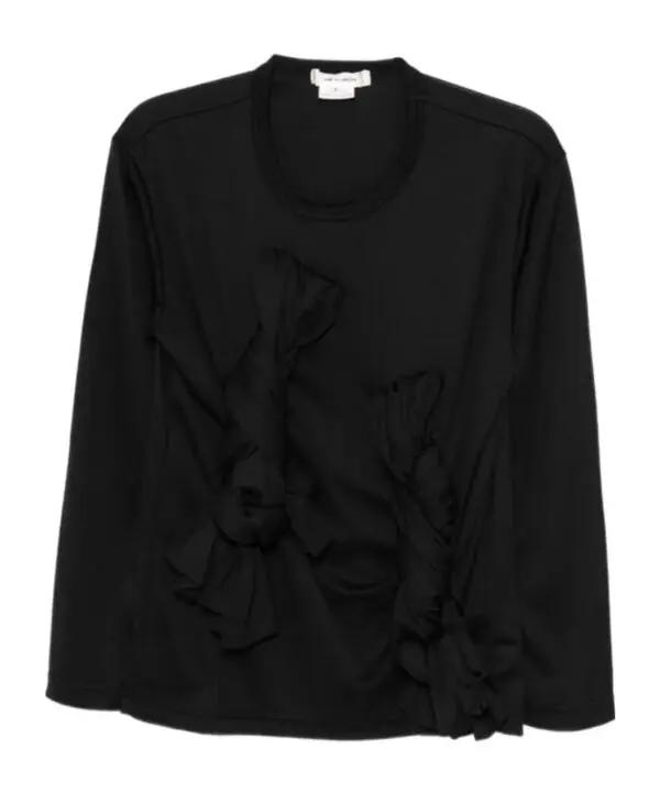 Comme Des Garçons Knot-detail Long Sleeve Top