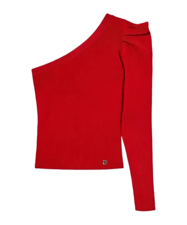 TWINSET One-shoulder Draped Top - Red