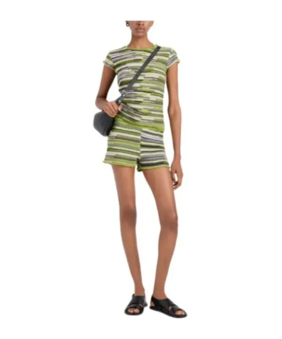 Proenza Schouler Veya Striped Knit Rib T-shirt
