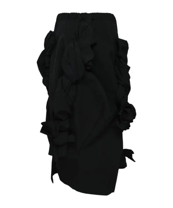 Comme Des Garçons Woven Details Midi Skirt