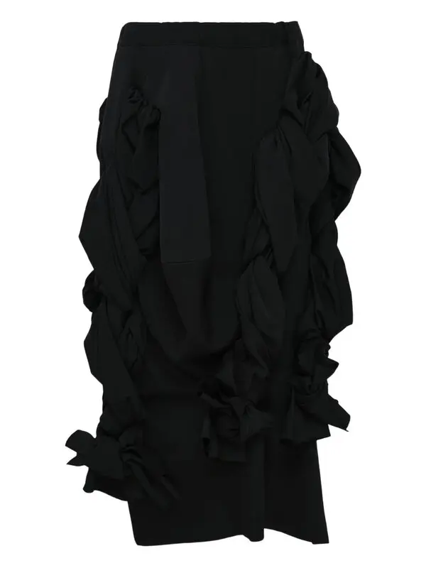 Comme Des Garçons Woven Details Midi Skirt