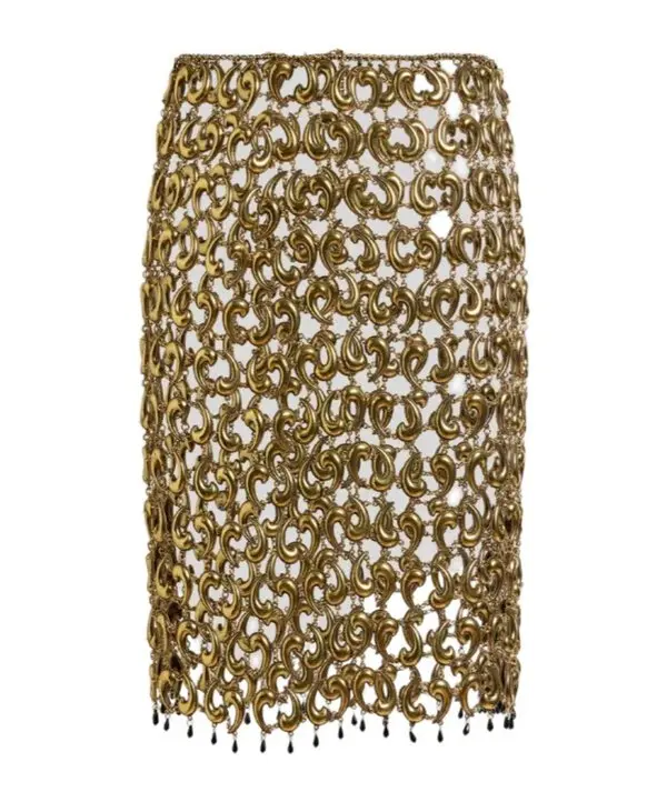 Etro Skirt With See-through Metal Paisley Details