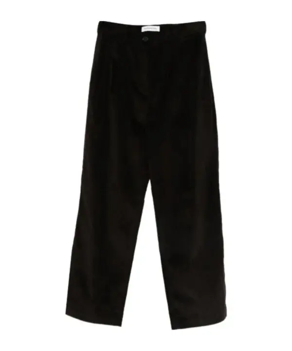 THE FRANKIE SHOP Corduroy Straight-leg Trousers - Dark Brown