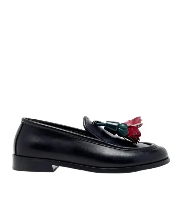 Proenza Schouler Flower-embellished Leather Loafers