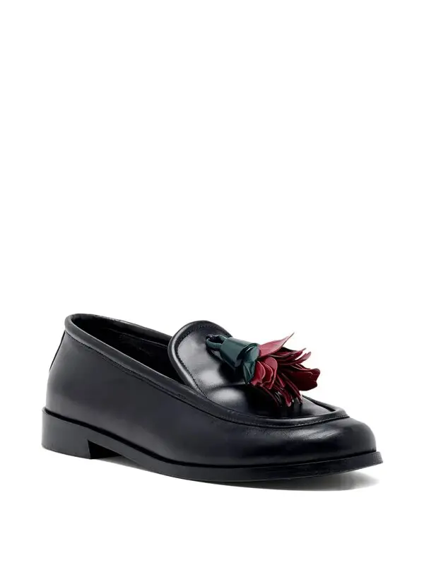 Proenza Schouler Flower-embellished Leather Loafers