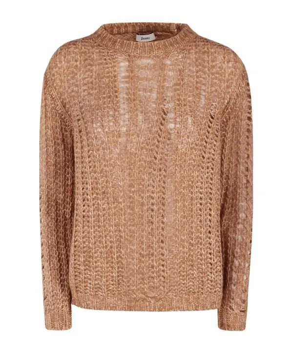 Herno Crewneck Open Knitted Jumper