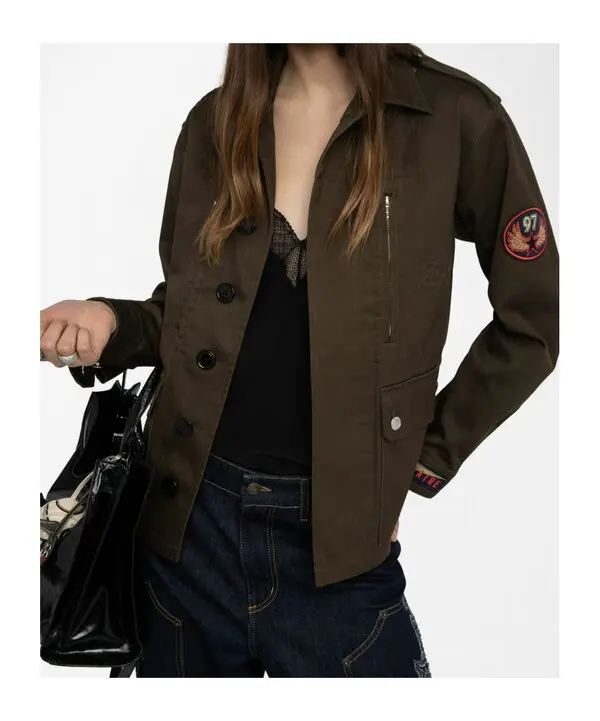 Zadig&Voltaire Zip Patch Cotton Jacket