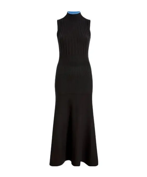 Proenza Schouler Ezme Ribbed-knit Dress - Black