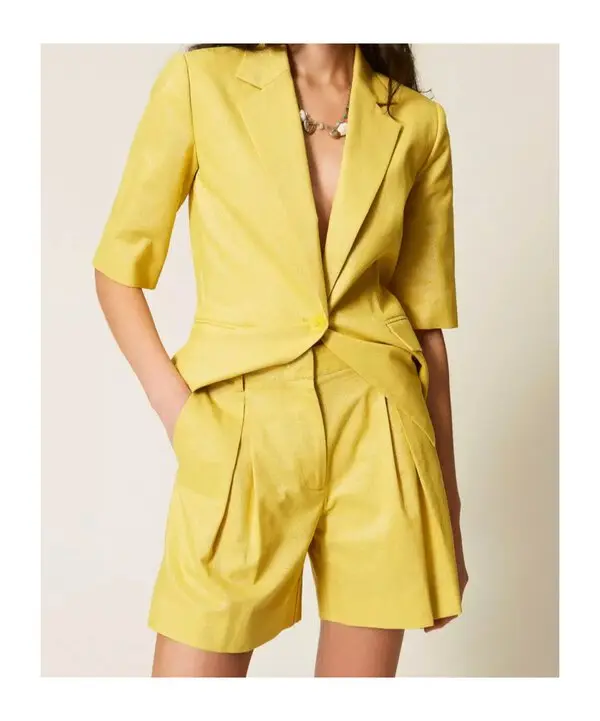 TWINSET Lurex-detail Tailored Shorts