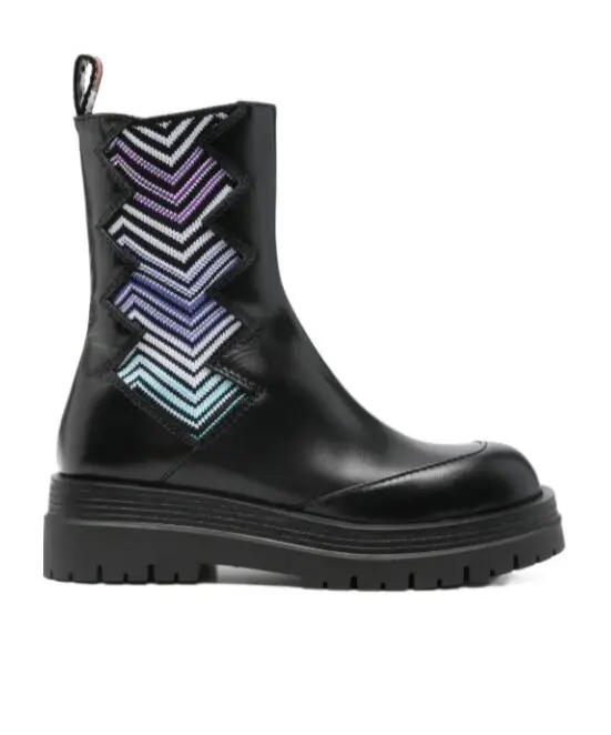 Missoni 50mm Zigzag Chelsea Boots