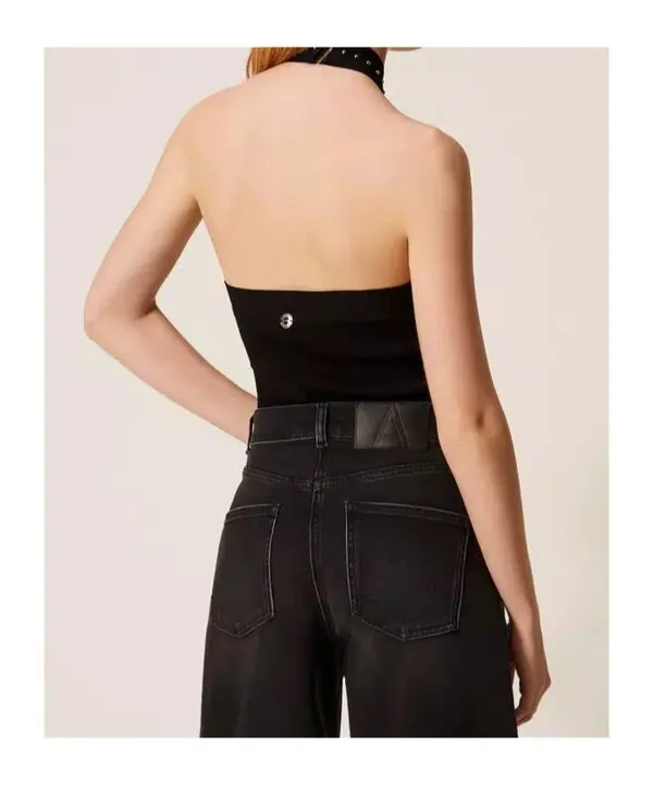 TWINSET Halterneck Knitted Top