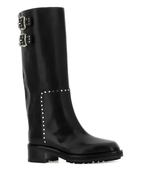 JIMMY CHOO Brooklyn Kb Buckle Studded Boots