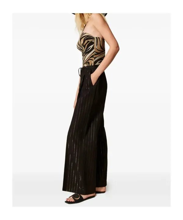 TWINSET Pinstriped Palazzo Trousers