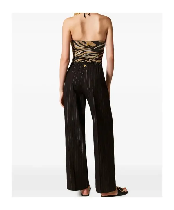 TWINSET Pinstriped Palazzo Trousers