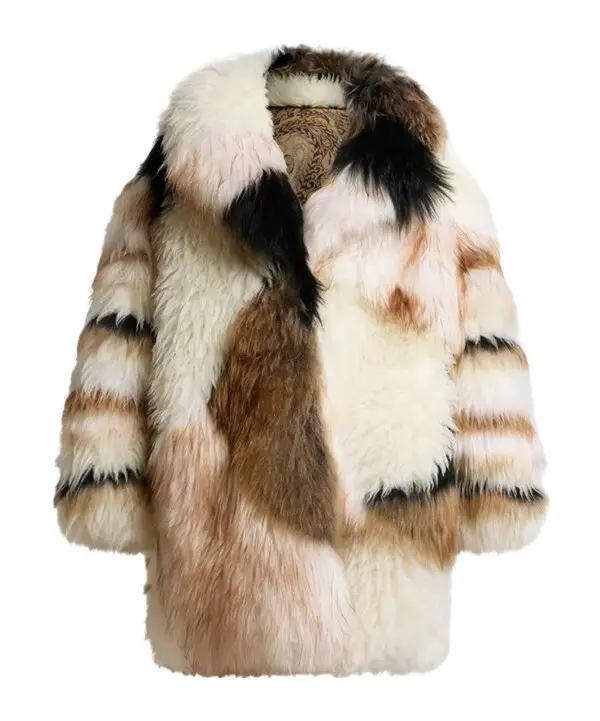 Etro Mixed Fur Coat - Multicolor