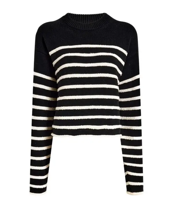 Proenza Schouler Striped Cropped Sweater
