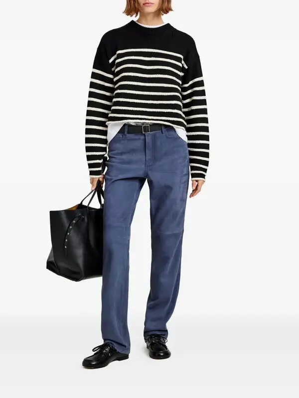 Proenza Schouler Striped Cropped Sweater
