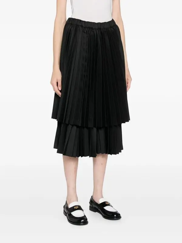 Comme Des Garçons Pleated Midi Skirt