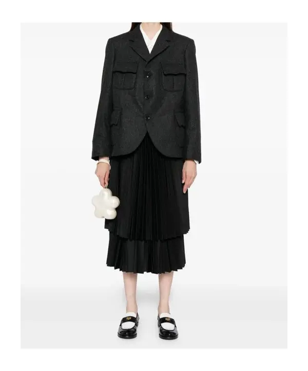 Comme Des Garçons Pleated Midi Skirt