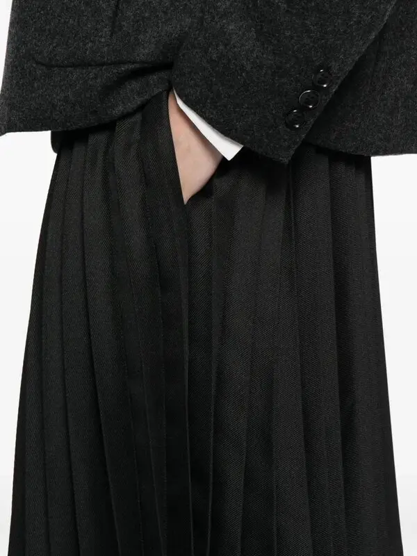 Comme Des Garçons Pleated Midi Skirt