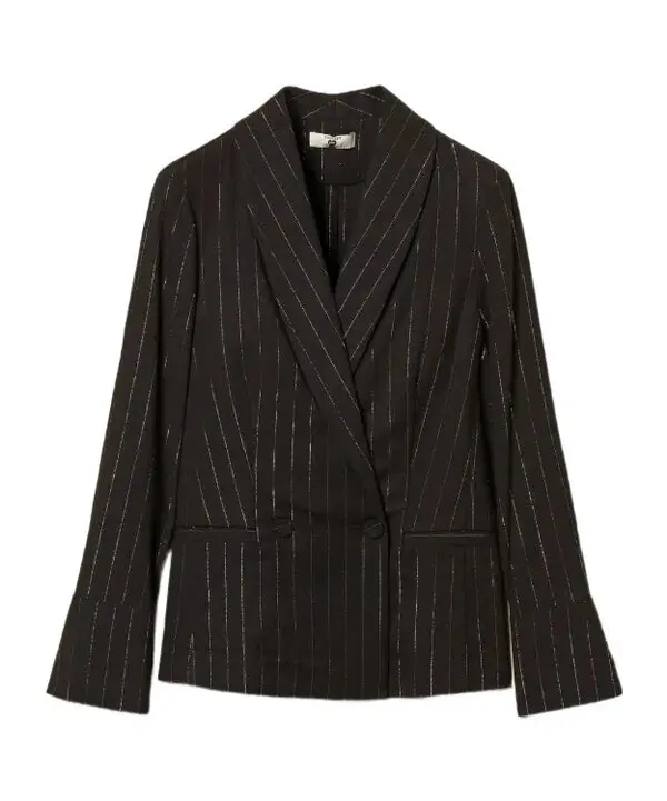 TWINSET Pinstriped Blazer