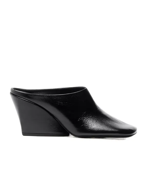Proenza Schouler Slant Leather Mules - Black