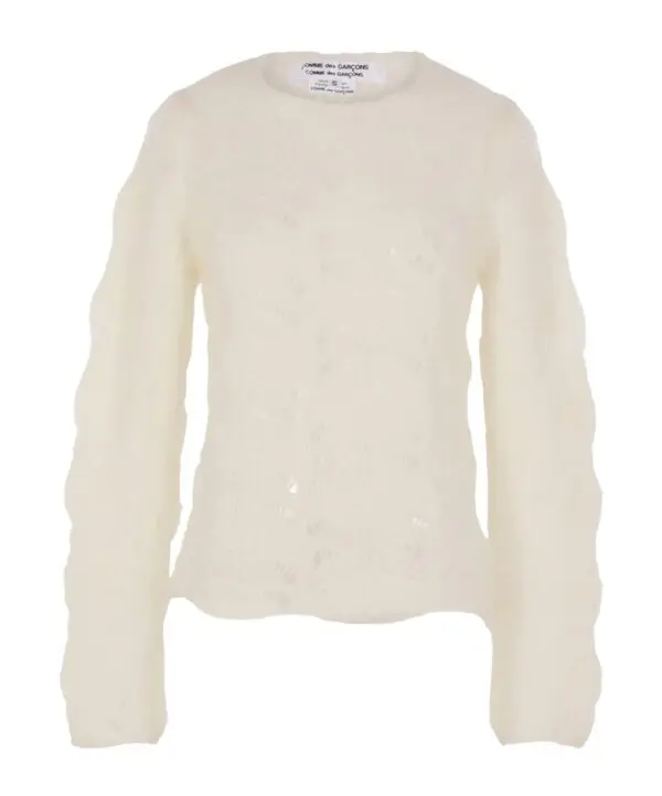 Comme Des Garçons Open-work Long-sleeve Sweater