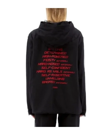 MSGM Long-sleeve Hoodie With Stripe Detail