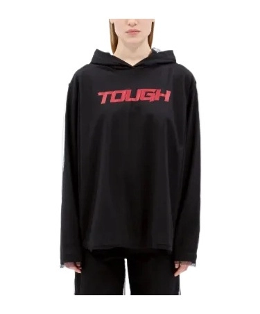 MSGM Long-sleeve Hoodie With Stripe Detail