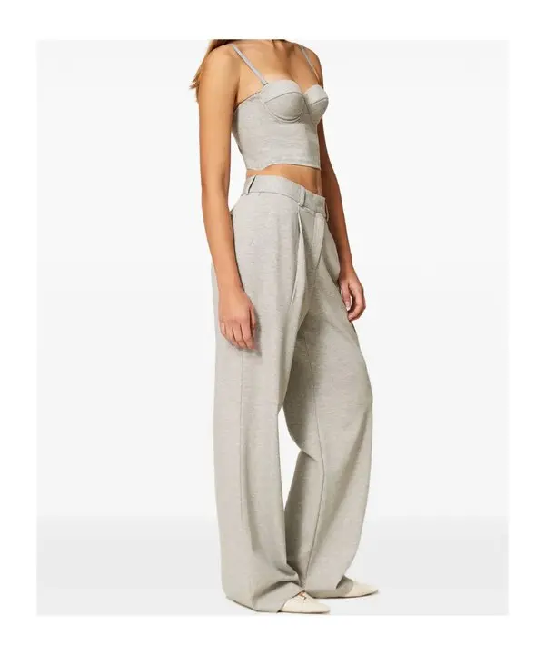 TWINSET Tailored Pleated Trousers With Logo Hardware