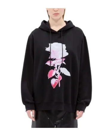 MSGM Rose-print Hoodie