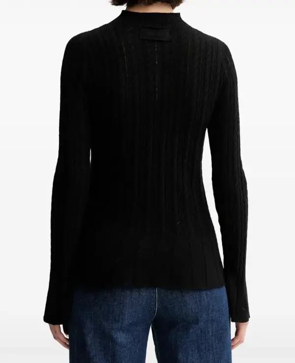 TWINSET Cable-knit Jumper With Ruffled Hem
