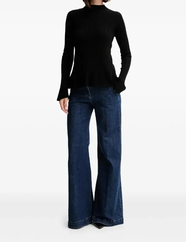 TWINSET Cable-knit Jumper With Ruffled Hem