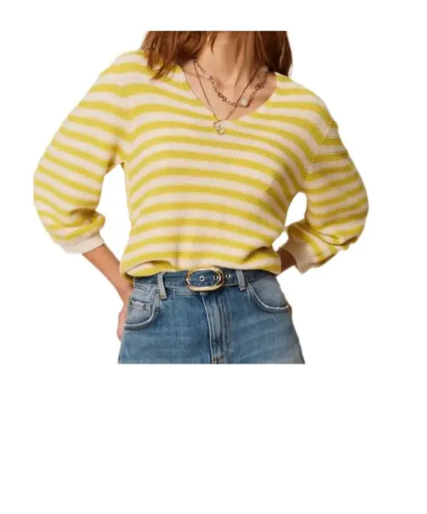 TWINSET V-neck Striped Sweater