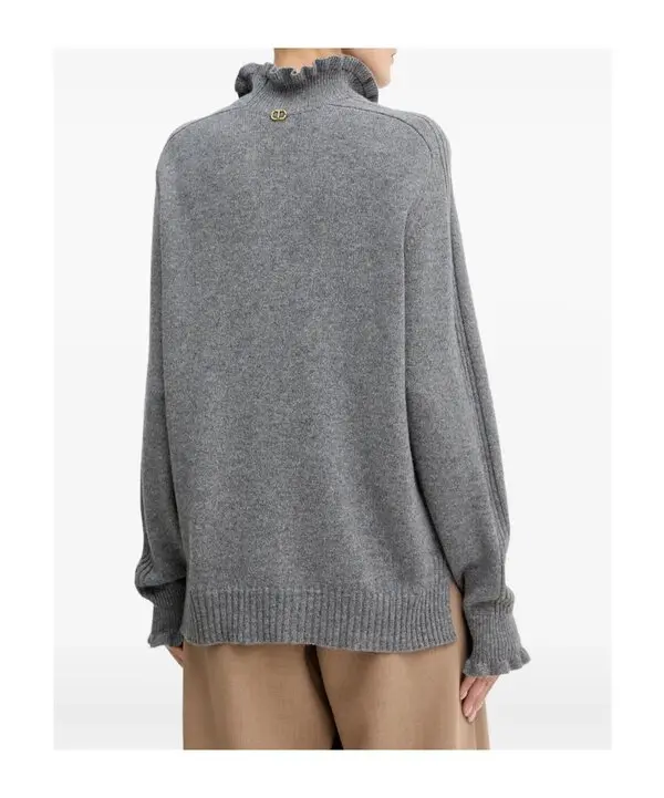 TWINSET Cashmere-blend Ruffled Pullover