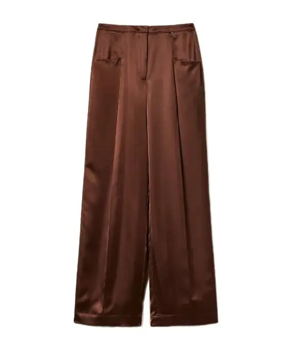 TWINSET Satin Palazzo Trousers