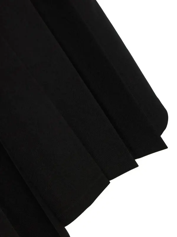 Comme Des Garçons Gabardine Belted Pleated Midi Dress