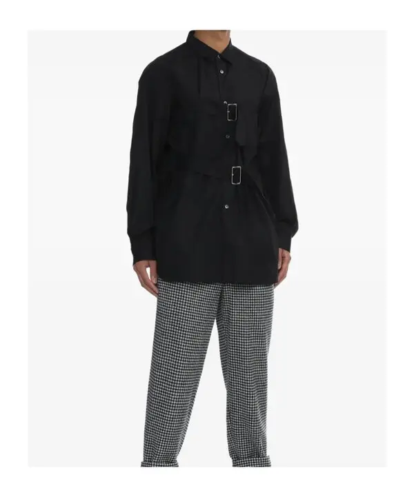 Comme Des Garçons Buckled Cotton Shirt