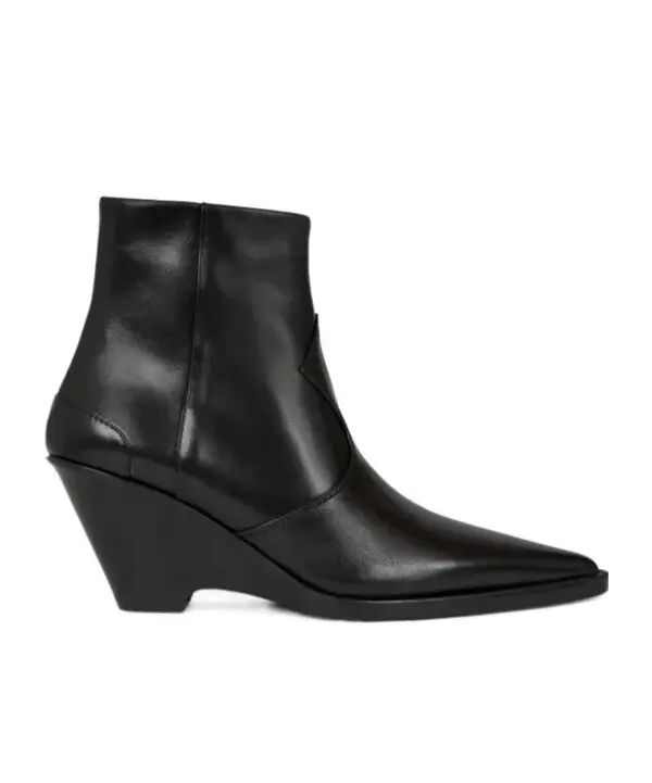 Etro Leather Ankle Boots With Wedge Heel