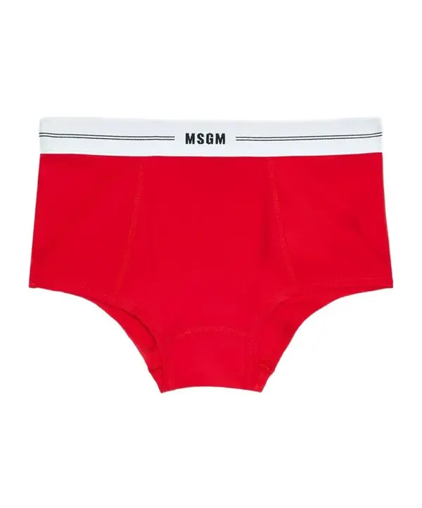 MSGM Logo-detail Briefs - Red
