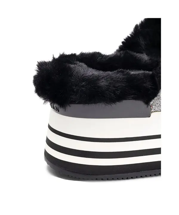 Hogan Platform Lace-up Mules