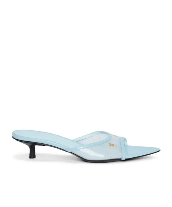 MSGM Floral-print Pointed-toe T-strap Sandals