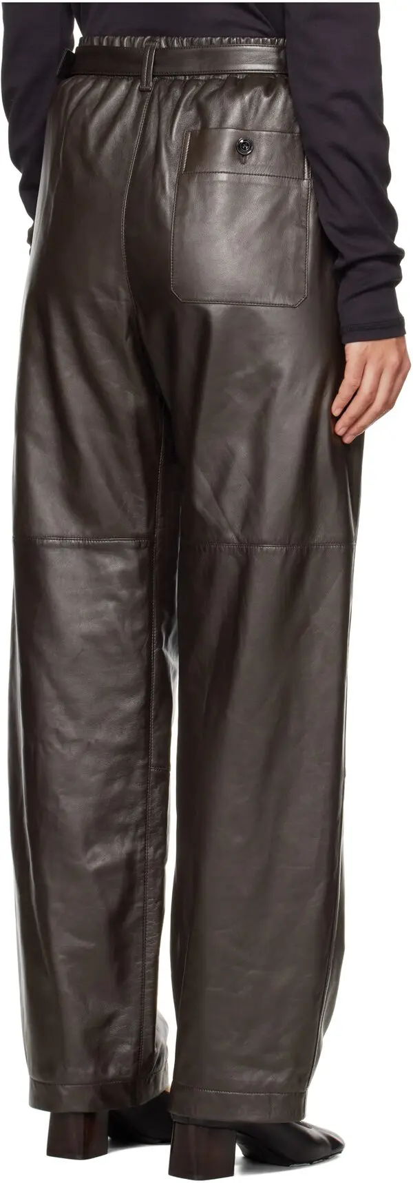 LEMAIRE Pleat Detailed Belted Straight Leg Pants